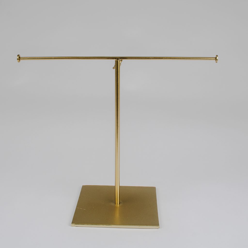 T BAR ADJUSTABLE JEWELLERY STAND 50cm GOLD - Originals
